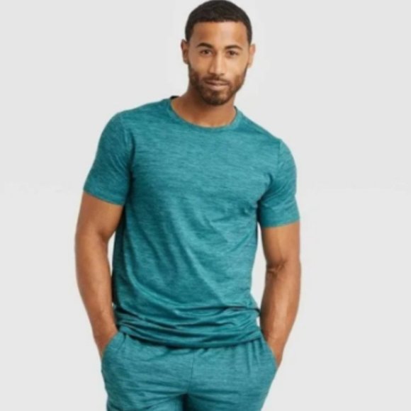 all in motion | Shirts | Nwt Mens Ravishing Blue Short Sleeve Soft ...